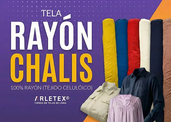 Tela Rayón Chalis 100% Rayón | Fresca para Vestidos, Blusas y ...